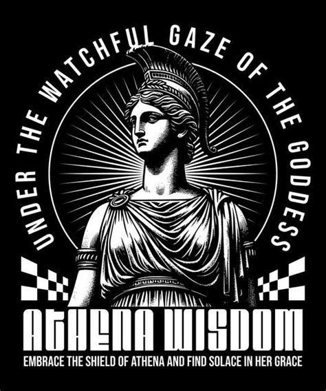Athena Ancient Greek God T Shirt Design Template Ancient Greek Gods