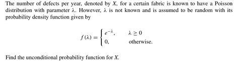 Solved The Number Of Defects Per Year Denoted By X For A Chegg