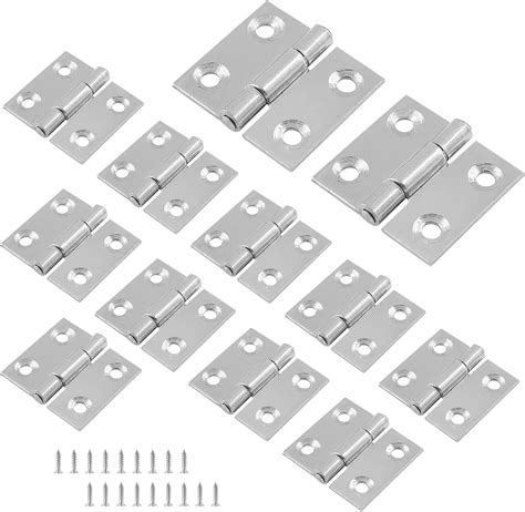 Suiwotin 12pcs 1 Inch Butt Hinges Stainless Steel Cabinet Hinges Small Door Hinges Window