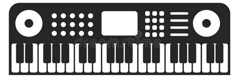 Synthesizer Black Icon Melody Music Symbol Stock Vector Illustration