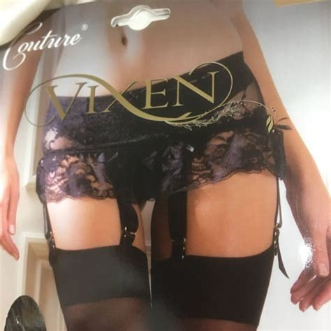 Vintage Style French Deep Lace 6 Metal Strap Garter Belt For Etsy