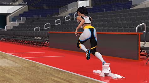 Woman Athlete Starting Pose With Block 3d Model 149 3ds Blend C4d