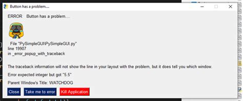 Question Issue After Running Exe File · Issue 5487 · Pysimpleguipysimplegui · Github