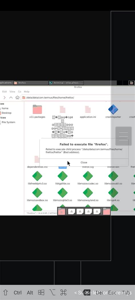 Failed To Execute File Firefox In Xfce In Termux Rtermux
