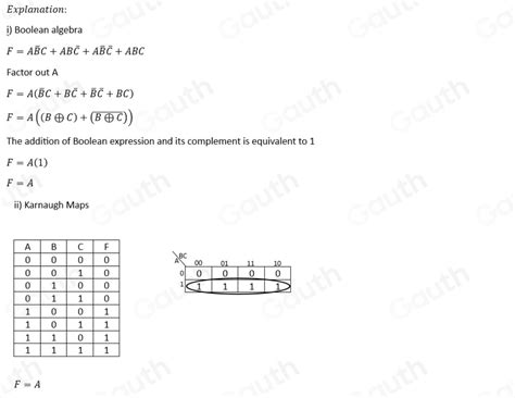 solved simplify the following boolean expression to its maximum extent