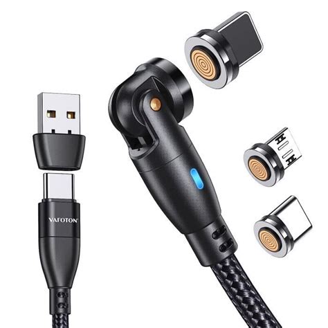 Vafoton 9pin Câble Usb C Magnétique 2m 60w Cable Magnetique Charge