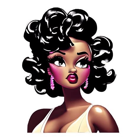 Gorgeous Melanin Black Betty Boop Pin Up Girl · Creative Fabrica