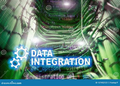 Data Integration Information Technology Concept On Server Room