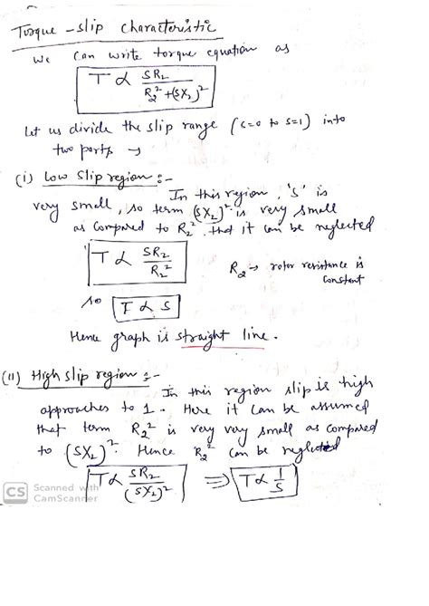 Elect Torque Characteristics And Equations Elect Notes Studocu