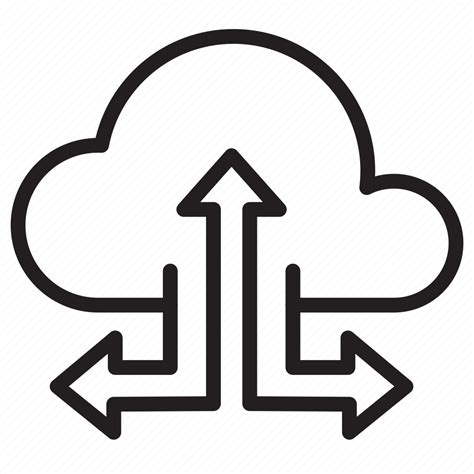 Cloud Computing Arrow Share Data File Storage Icon Download On