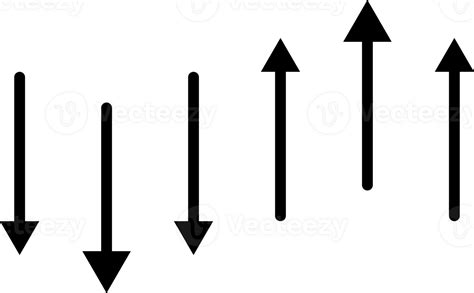 Arrow Graph Growing Uptrend And Graph Downward Trend Financial Business