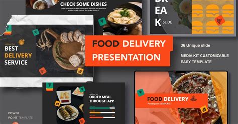 Food Delivery Powerpoint Template Incl Powerpoint And Template Envato