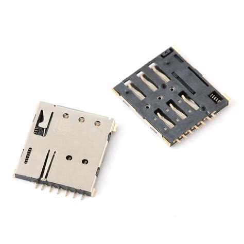Sim Card Connector Pin Push Pull Connecteur Sim Nano P Sim Card Socket Connector Micro Sd