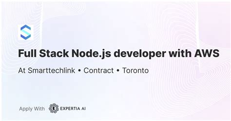 Full Stack Node Js Developer With AWS Job Toronto Mid Level