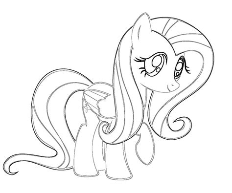 Mlp Coloring Pages Filly Fluttershy Falls