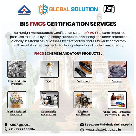 Fmcs Bis Certificate For Foreign Manufacturer