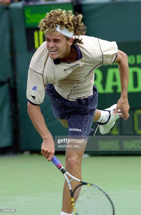 Gustavo Kuerten Of Brazil Follows Through In His Serve In His 2nd News Photo Getty Images