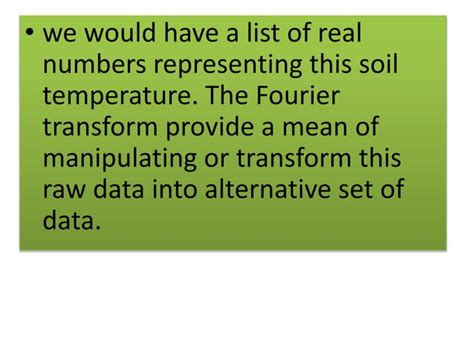 Presentation On Fourier Transformation Pptx Technology And Computing