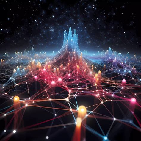 Illustration Geometric Abstract Background With Connected Line And Dots Futuristic Digital