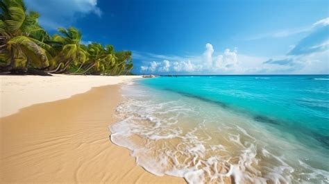 Premium Ai Image Tropical Haven With Serene Waters