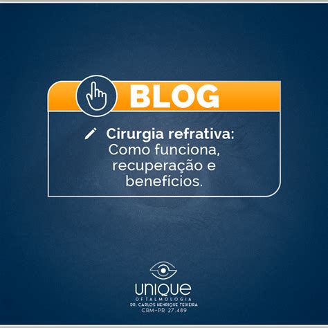 Cirurgia Refrativa Como Funciona Recuperação E Benefícios Unique