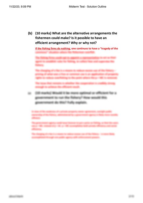 SOLUTION Midterm Test Solution Outline Law And Economics ECO Studypool