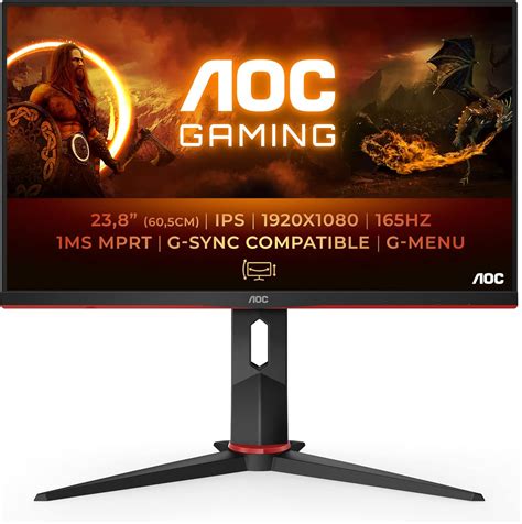 AOC Gaming24G2SP 24 Inch FHD Monitor 165Hz 1ms MPRT IPS AMD FreeSync Premium Speakers