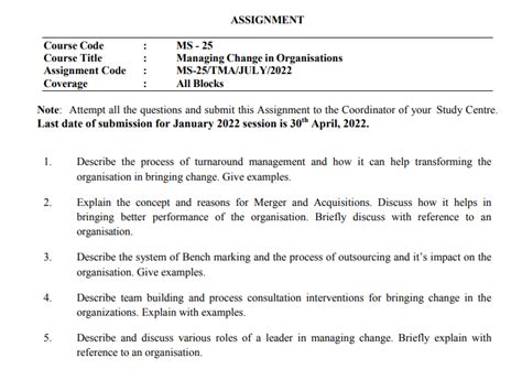 IGNOU MS SOLVED ASSIGNMENT ENGLISH MEDIUM IGNOU Solved Assignment Download PDF