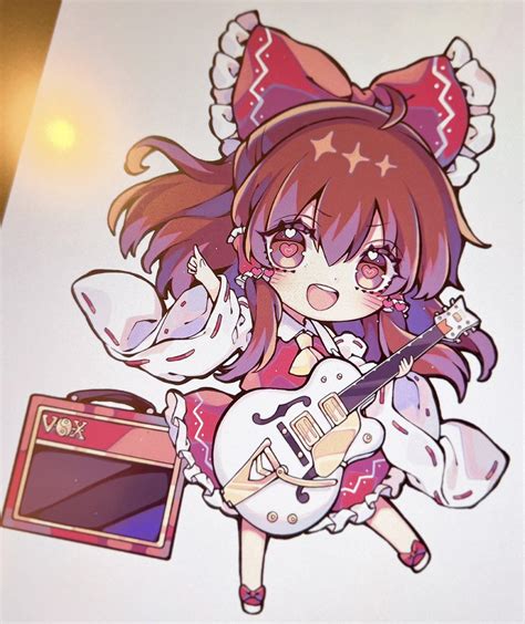 博麗霊夢 「秋例で新作にしようとして間に合わなかった絵、出来ました。弦はまだ」京田スズカ ️‍🩹例大祭【あ12ab】のイラスト