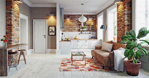 현대 아파트 인테리어입니다 스칸디나비아 스타일의 디자인 3d 렌더링 개념 사진 Unsplash의 아늑한 거실 이미지