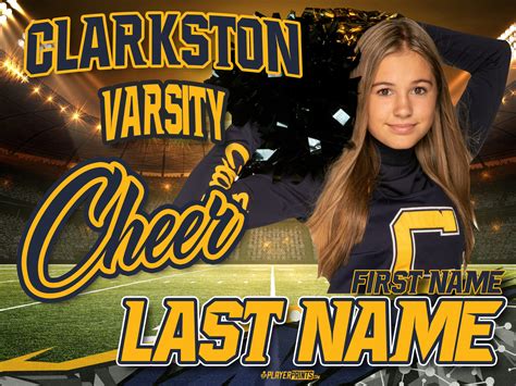 Clarkston Yard Sign Varsity Cheer Player Prints Custom Wall
