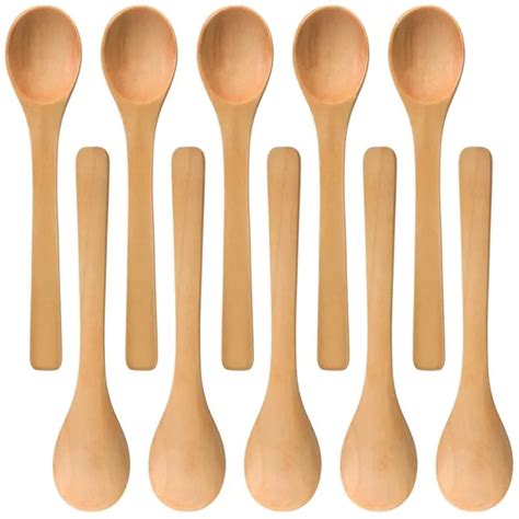 X PIÈCES CuillèRe en Bois Petites CuillèRes à Soupe CuillèRes de Servi EUR