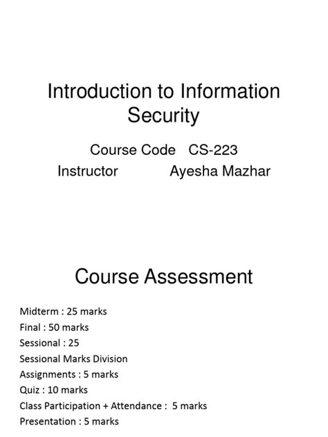 lecture 01 information security pdf computer security security