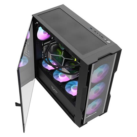 Darkflash大飛 Dk431 高散熱效能atx機殼 含4顆cl6可同步主板風扇 黑白 Darkflash大飛 宇星科技