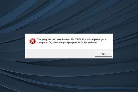 msvcp71 dll not found how to fix this error