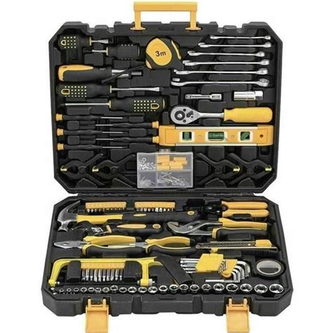 Mallette Outils 198 Pièces avec Boîte de Rangement pour Usage