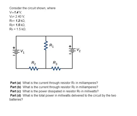 Solved Consider The Circuit Shown Where V VV Chegg