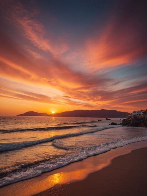 Sunset Gradient Background Premium Ai Generated Image