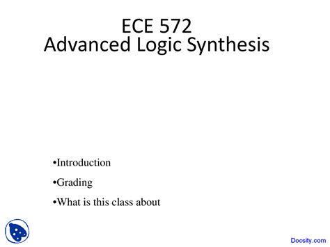 Advanced Logic Synthesis Combinational Circuit Design And Minimization Slides Computer