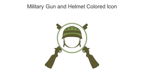 Military Gun And Helmet Colored Icon In Powerpoint Pptx Png And Editable Eps Format PPT Example
