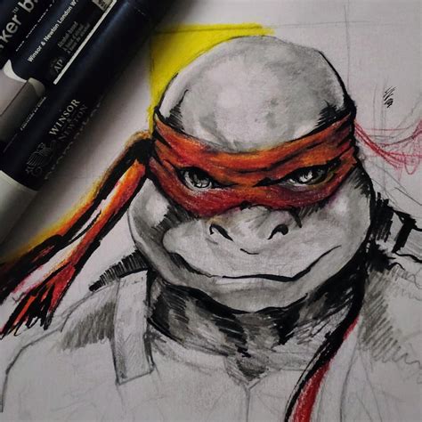 Raph Sketch In Pencil Pen And Marker Raph People Unite R Tmnt
