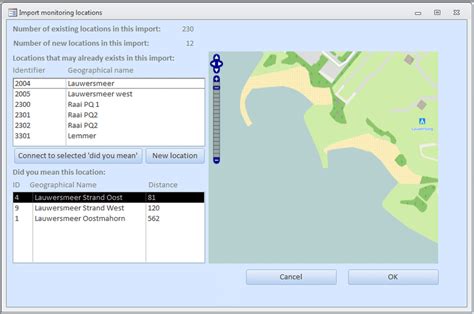 Mock Up Of Dialog Presented Upon Importing New Locations Download