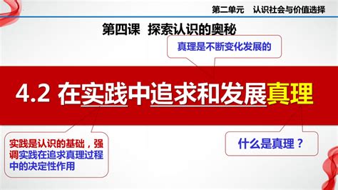 4 2在实践中追求和发展真理 课件 共36张PPT 2023 2024学年高中政治统编版必修四哲学与文化 21世纪教育网