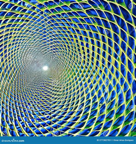 An Optical Illusion Design With Concentric Circles In Shades Of Green