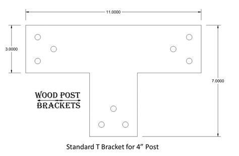 Standard 4 T Bracket With Design Options Wood Post Brackets