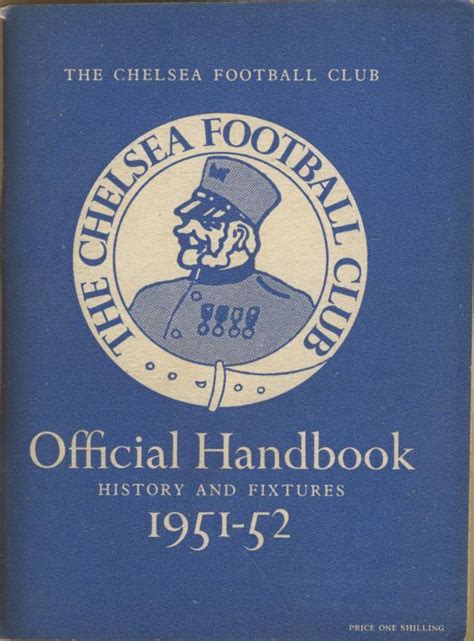 Chelsea Football Club Official Handbook 1951 52 Football Club Annuals