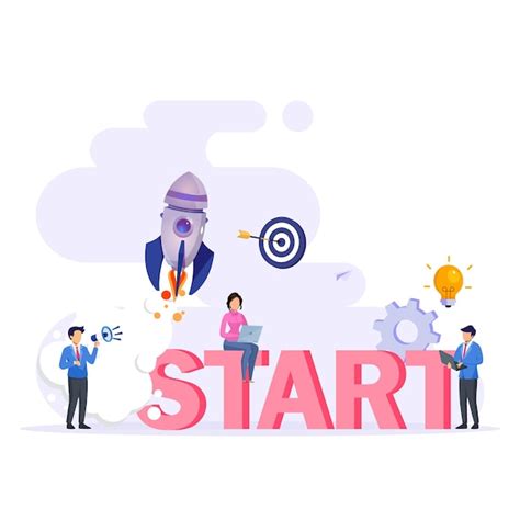 Iniciar o conceito de negócios design plano novo projeto de negócios