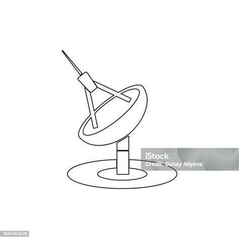 위성 접시 아이콘입니다 모바일 개념 및 웹 애플 리 케이 션 그림에 대 한 미디어의 요소입니다 웹사이트 디자인 및 개발 응용 프로그램 개발에 대 한 얇은 라인 아이콘 0명에