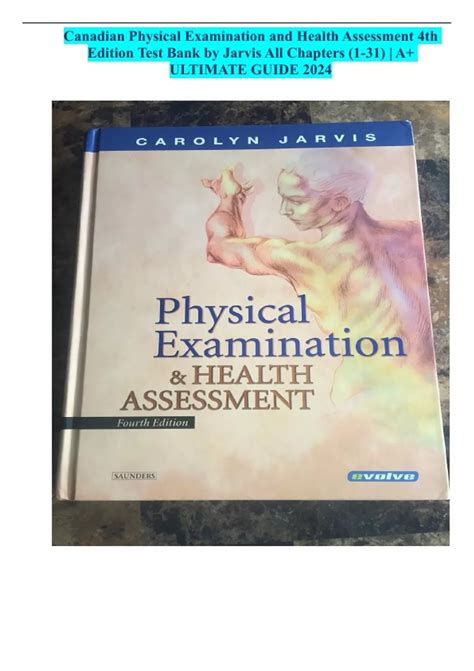 Canadian Physical Examination And Health Assessment 4th Edition Test