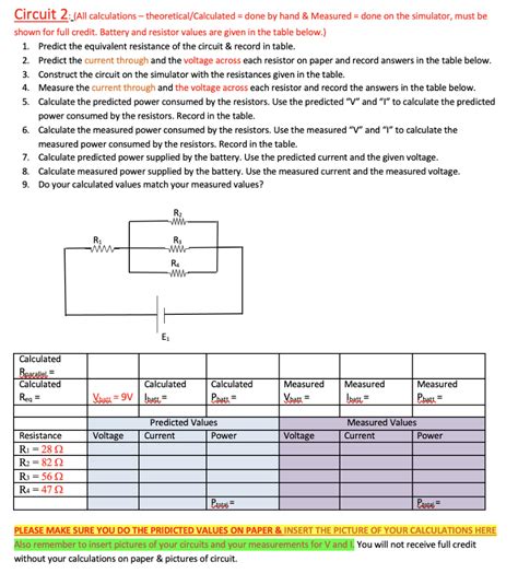 Solved Circuit All Calculations Theoretical Calculated Chegg